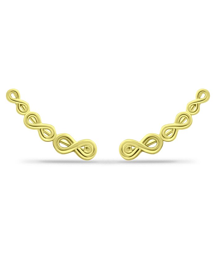 Giani Bernini Infinity Ear Crawler Earrings in 18k Gold Over Sterling ...