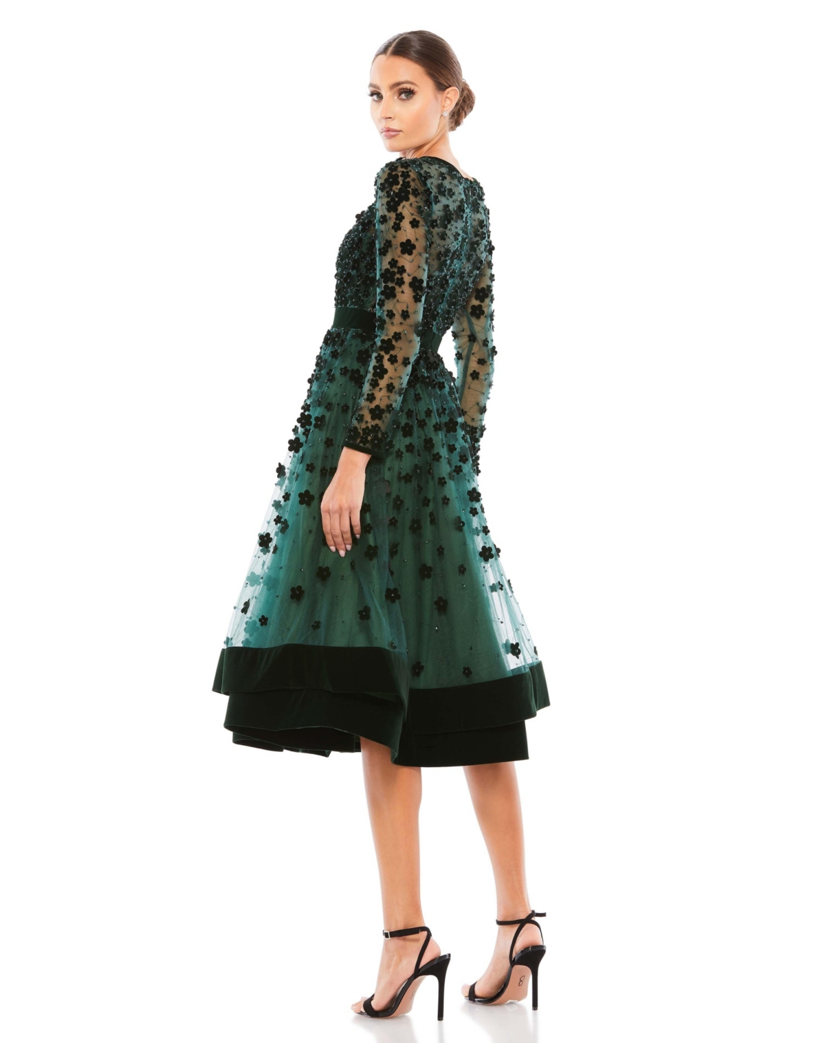 Click here for Womens Embellished Illusion High Neck Long Sleeve... prices