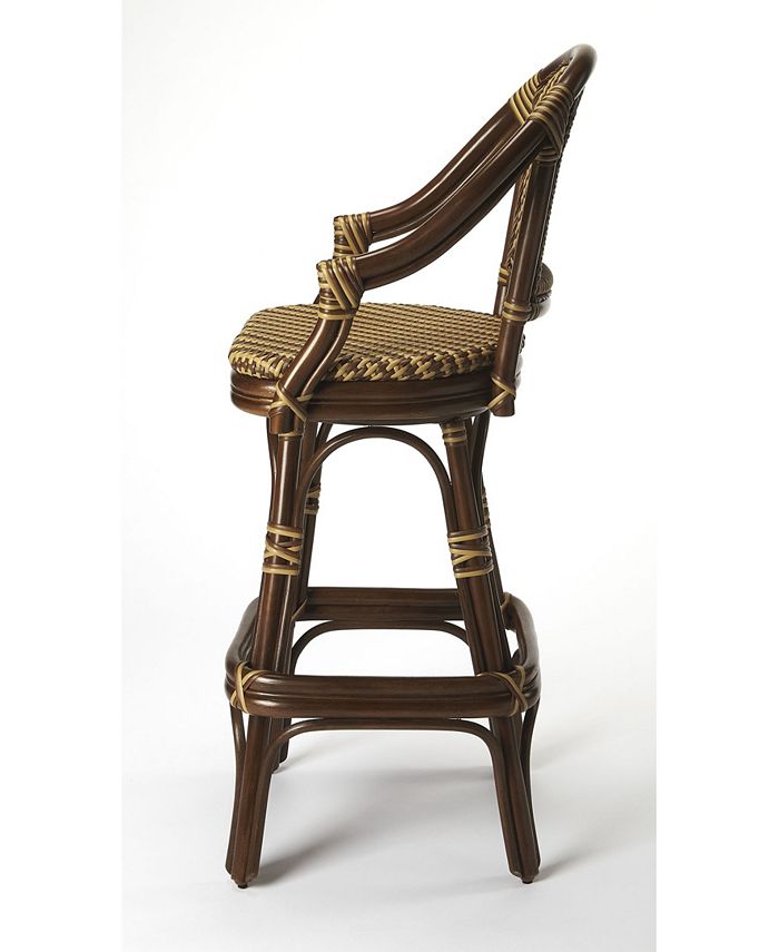 Butler Specialty Renata Rattan Bar Stool - Macy's