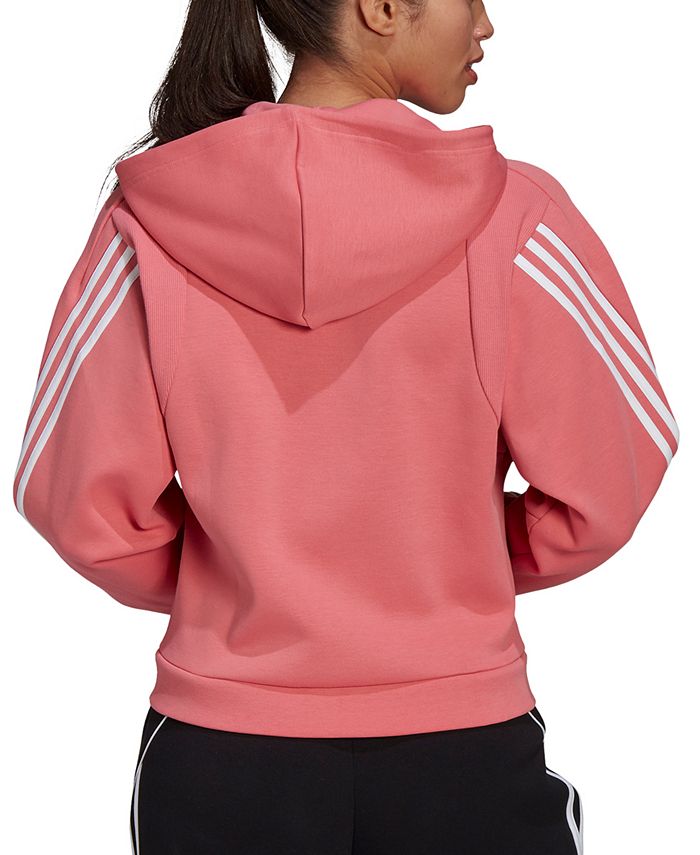adidas Women's 3 Stripe Zip Hoodie & Reviews - Tops - Women - Macy's