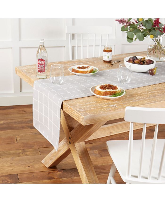 Town & Country Living Window Pane Table Runner Single Pack 14"x72" - Macy's