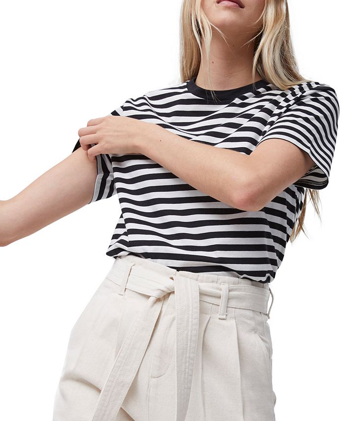 French Connection Cotton Striped T-Shirt - Macy's