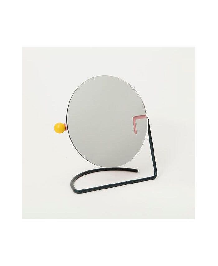 Block Design Memphis Mirror, Grey/Yellow - Macy's