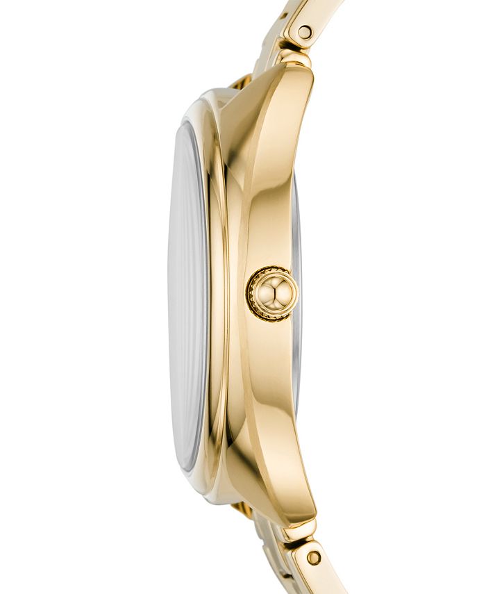 Fossil Women's Gabby Gold-Tone Stainless Steel Bracelet Watch 34mm - Macy's