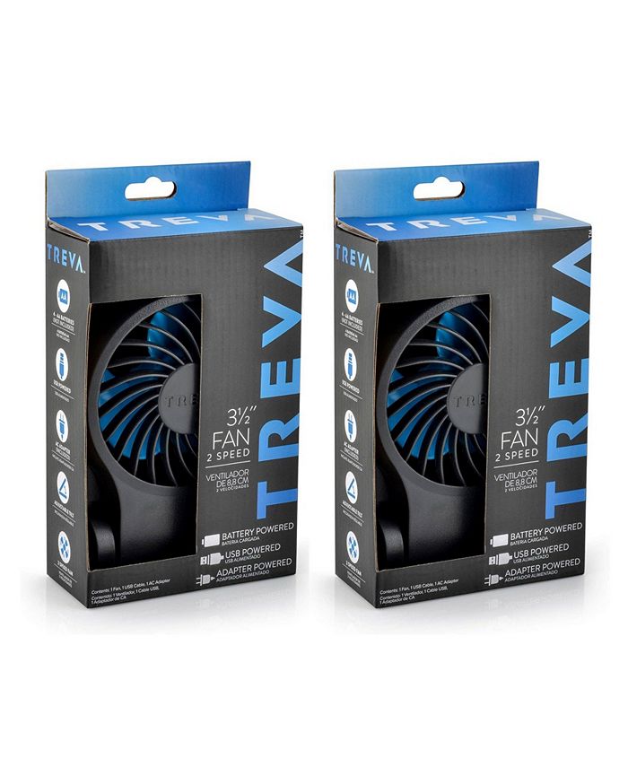 Treva 3.5" USB Desk Fan, Set of 2 - Macy's