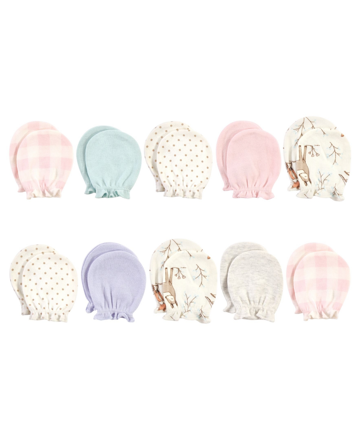Click here for Hudson Baby Baby Girls Hudson Cotton Scratch Mitte... prices