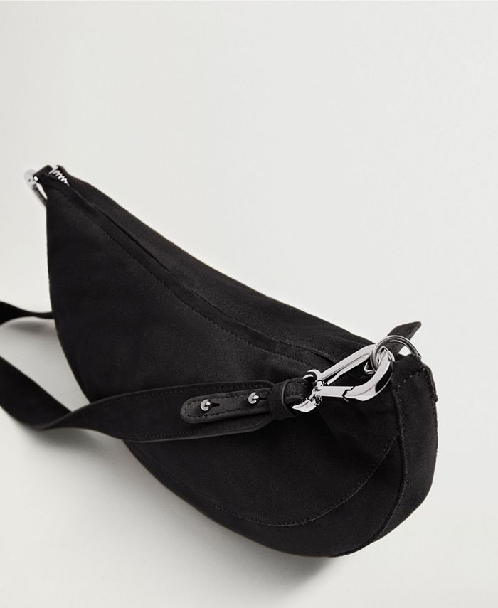 MANGO Women's Leather Half-Moon Crossbody Bag & Reviews - Women - Macy's