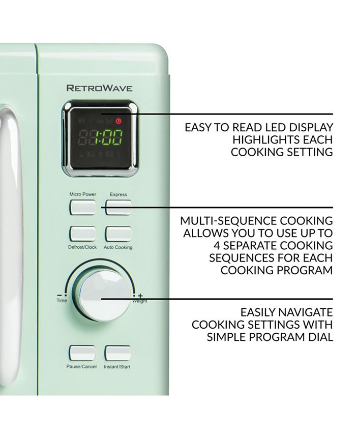 Nostalgia MCMO9FTSG Mid-Century Retro Microwave - Macy's