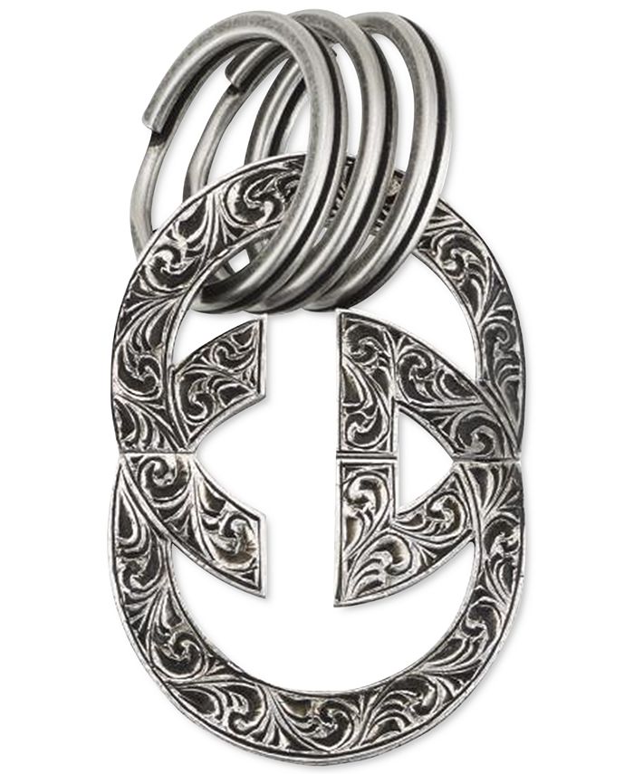 Gucci Interlocking G Key Ring in Sterling Silver - Macy's
