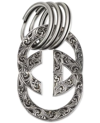 Gucci Interlocking G Key Ring in Sterling Silver - Macy's