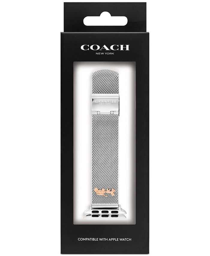 COACH Stainless Steel Mesh 38/40/41mm Apple Watch® Band - Macy's