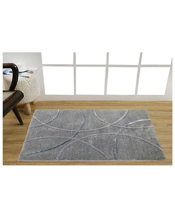 Riviera Home Overtuft Circles 27" x 45" Accent Rug - Macy's
