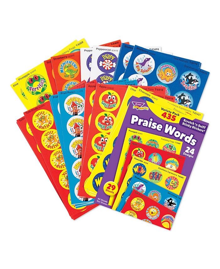 Trend Enterprises Praise Words Stinky Stickers Variety Pack - Macy's