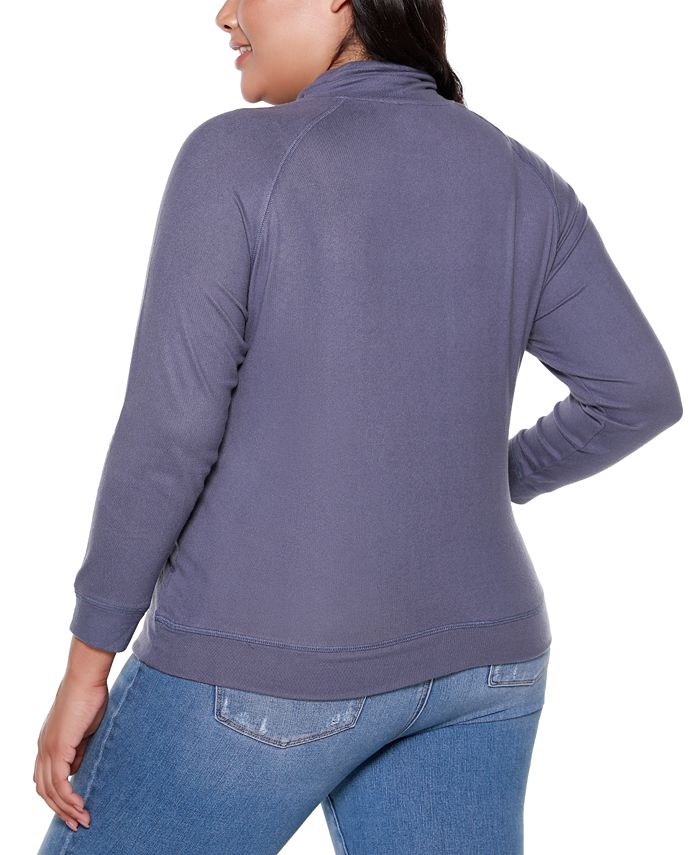 Belldini Belle By Plus Size Women's Drawstring Cowl Neck Top - Macy's