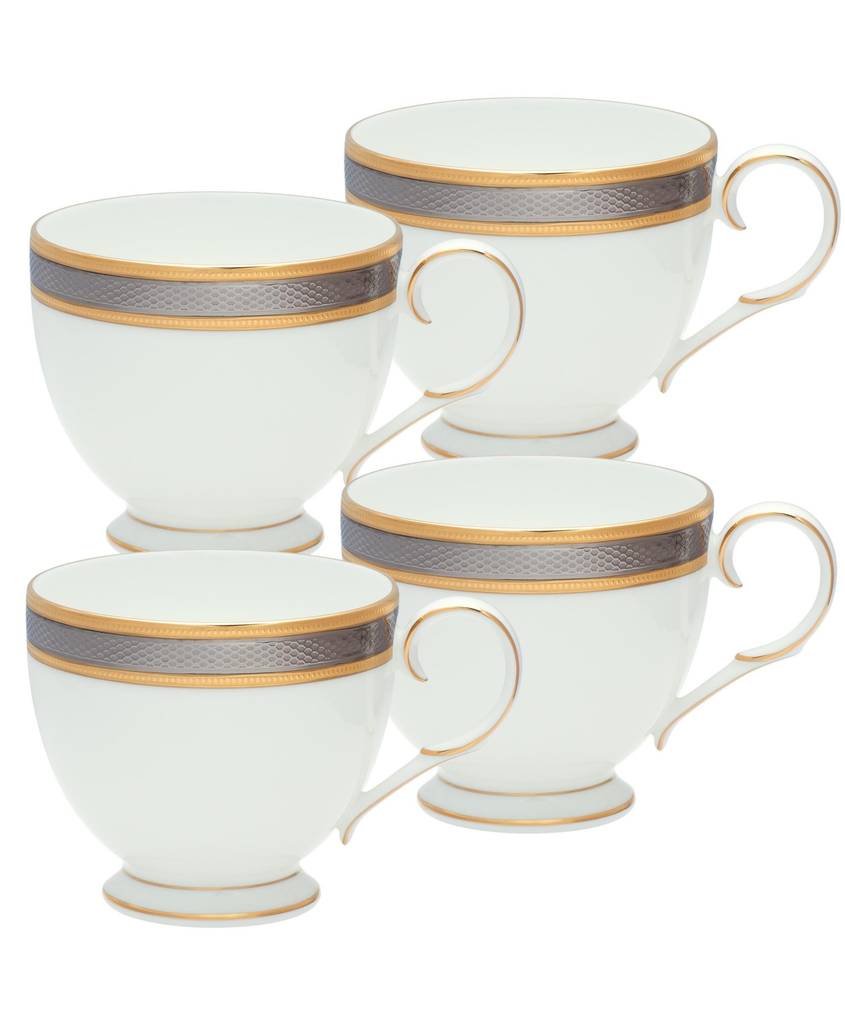 Click here for Noritake Brilliance Set of 4 Cups  7 Oz. - White/g... prices