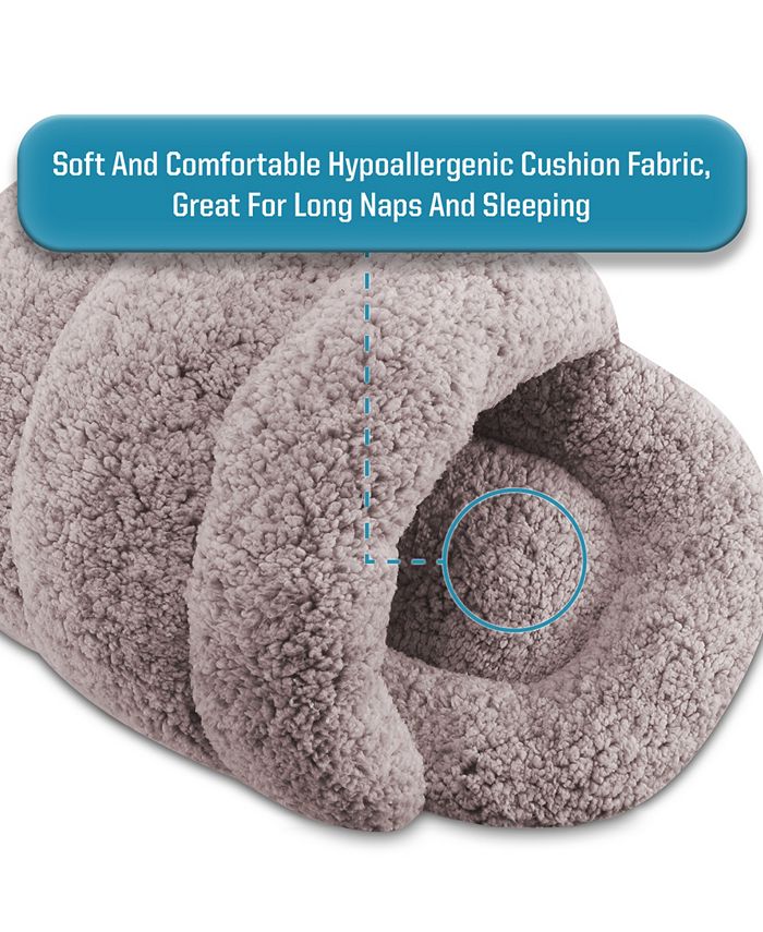 Arlee Home Fashions Arlee Slipper Oval Round Cuddler Dog Bed & Reviews ...
