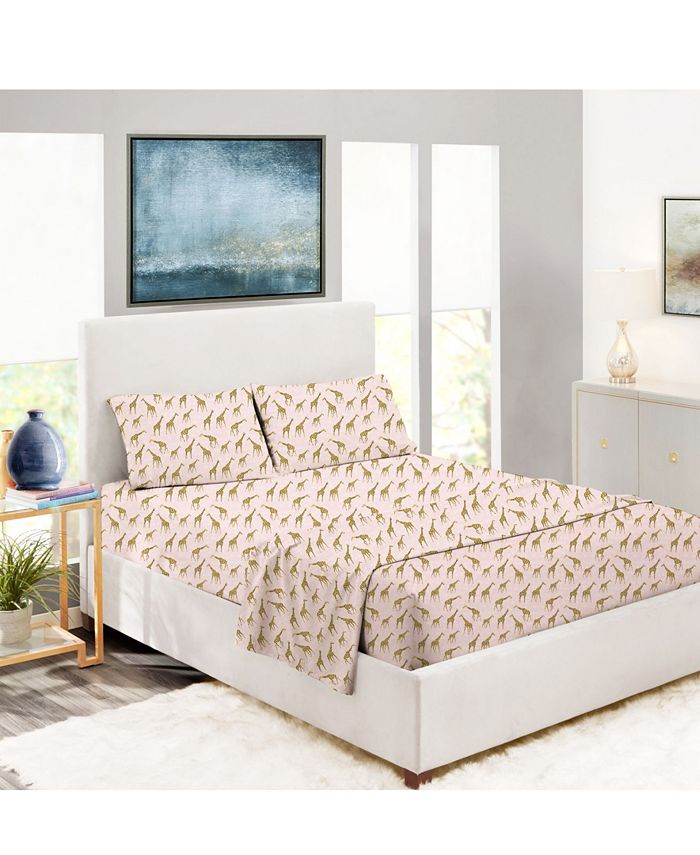 Hedaya Home Jungle Giraffe Safari Sheets Set, 3 Piece, Twin XL - Macy's
