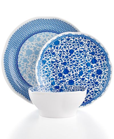 Q Squared Heritage Melamine Dinnerware Collection - Dinnerware - Dining ...