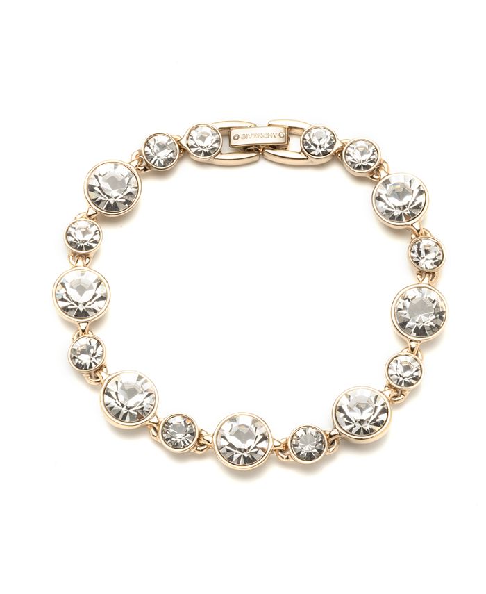 Givenchy Silver-tone and Light Sapphire Crystal Flex Bracelet - Macy's
