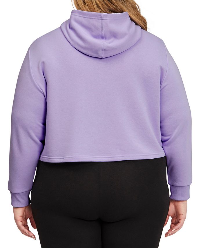 Puma Plus Size Amplified Cropped Hoodie & Reviews - Tops - Plus Sizes ...