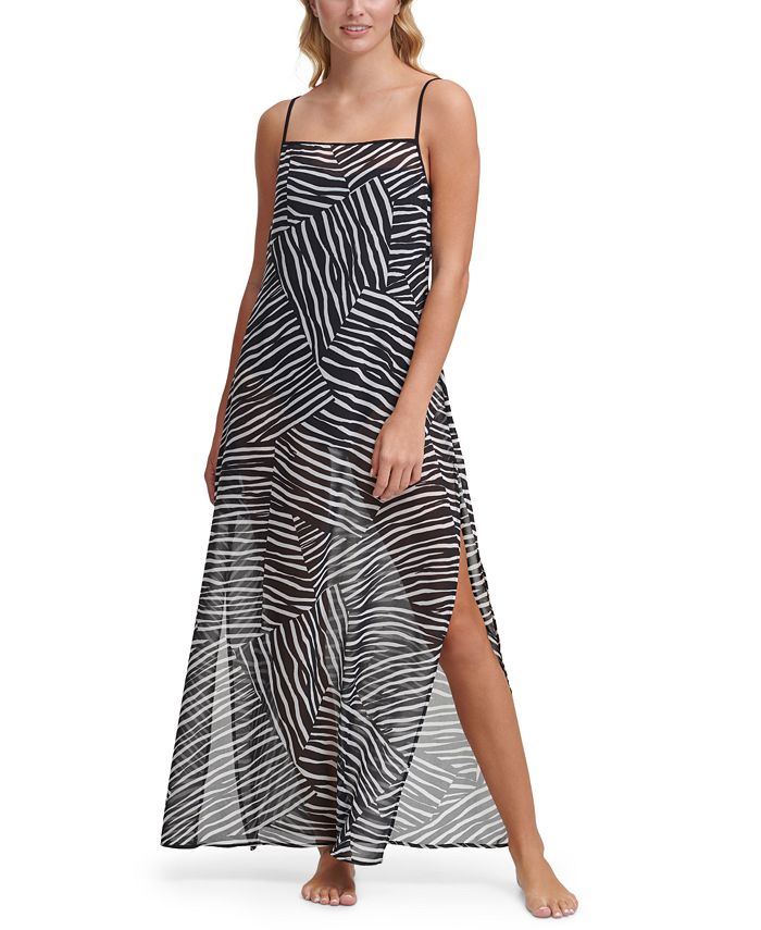 DKNY Printed Maxi Cover Up Dress - Macy's
