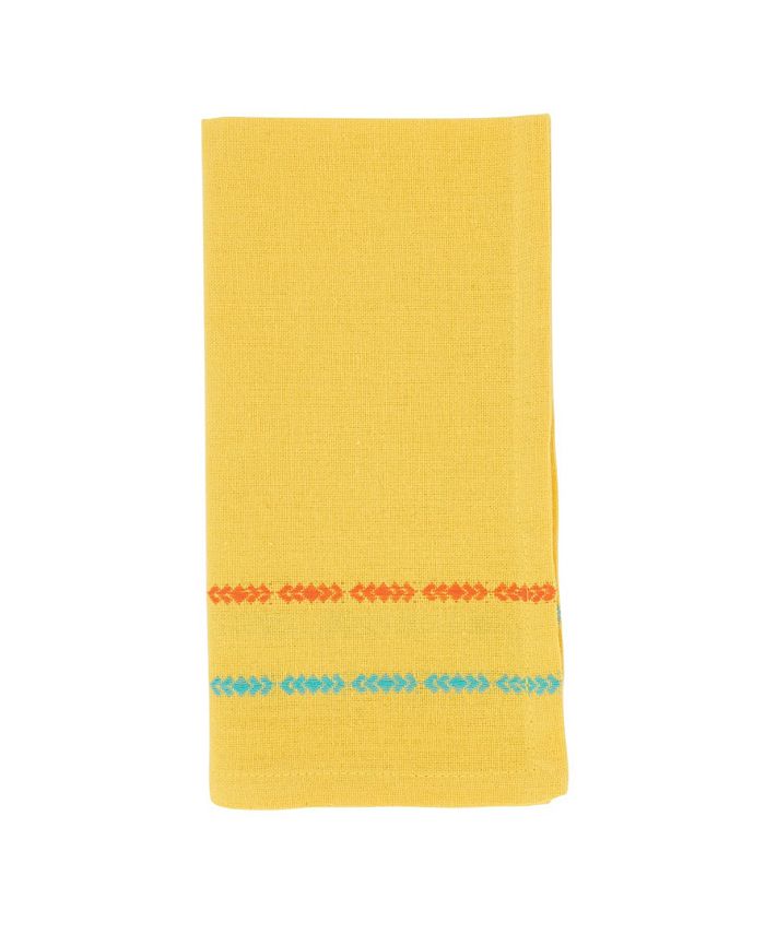 Saro Lifestyle Table Napkins with Dobby Border Design, Set of 4, 18" x ...