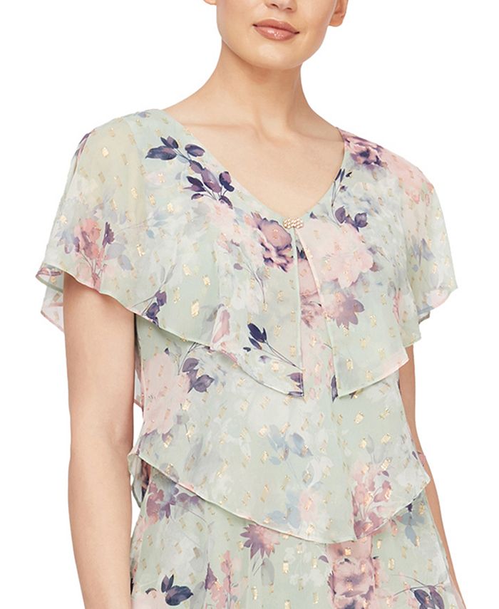 SL Fashions Tiered Ruffled Shift Dress - Macy's