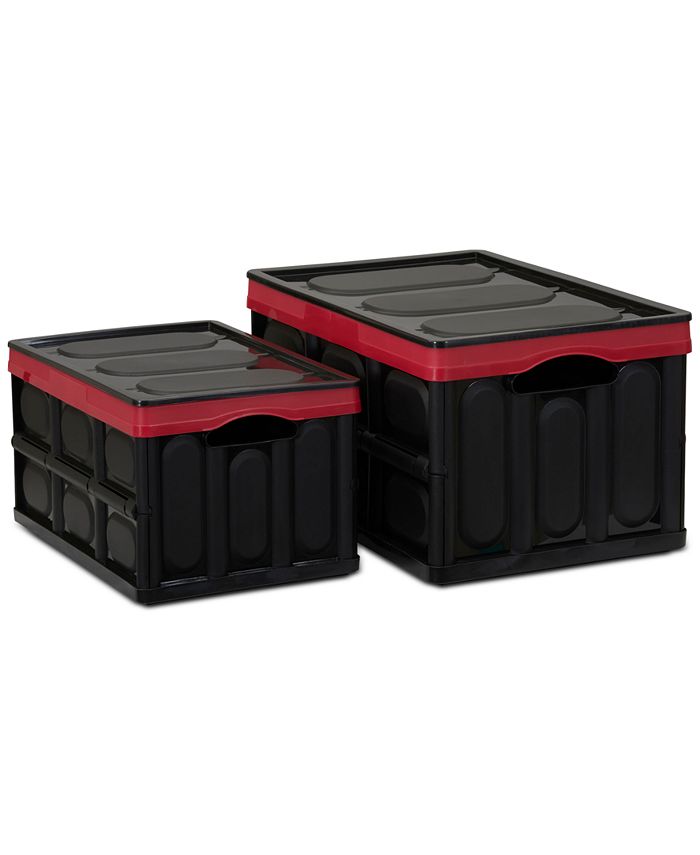 Household Essentials Heavy-Duty Storage Crates, Set of 2 - Macy's
