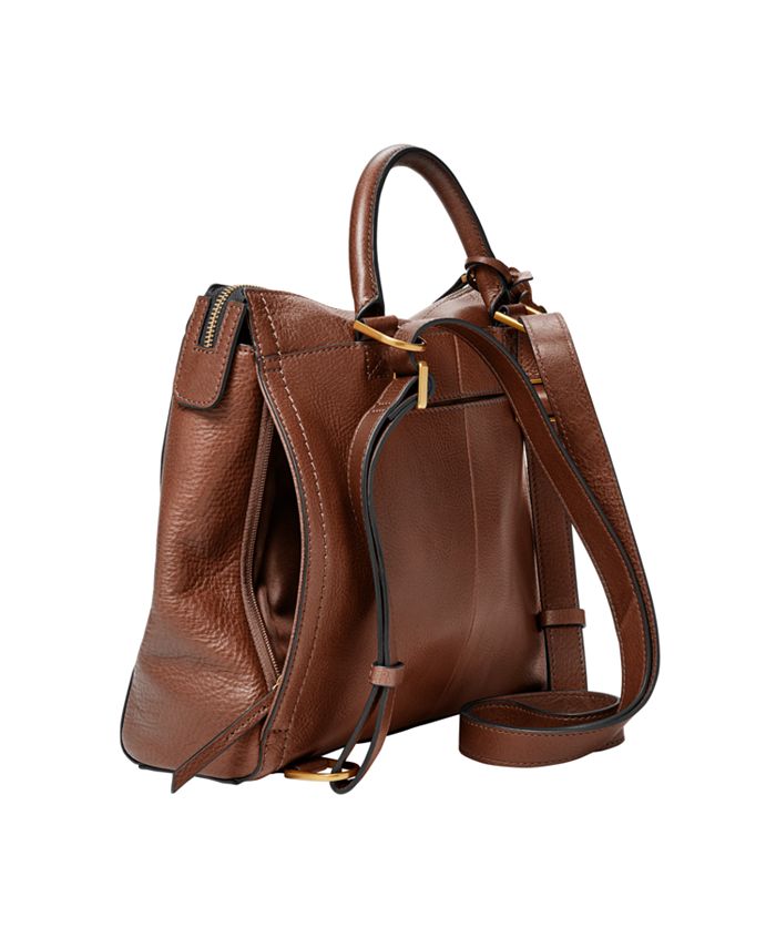 Fossil Parker Small Leather Convertible Backpack - Macy's