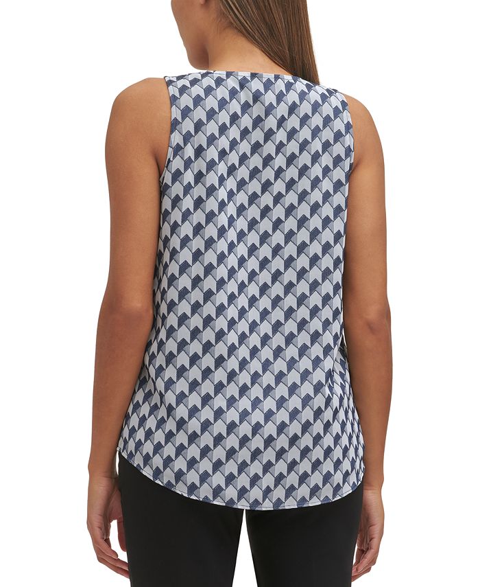 Calvin Klein Chevron-Print Top - Macy's