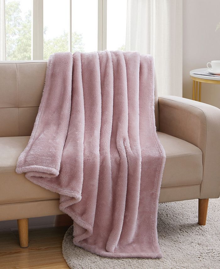VCNY Home High Pile Plush Throw - Macy's