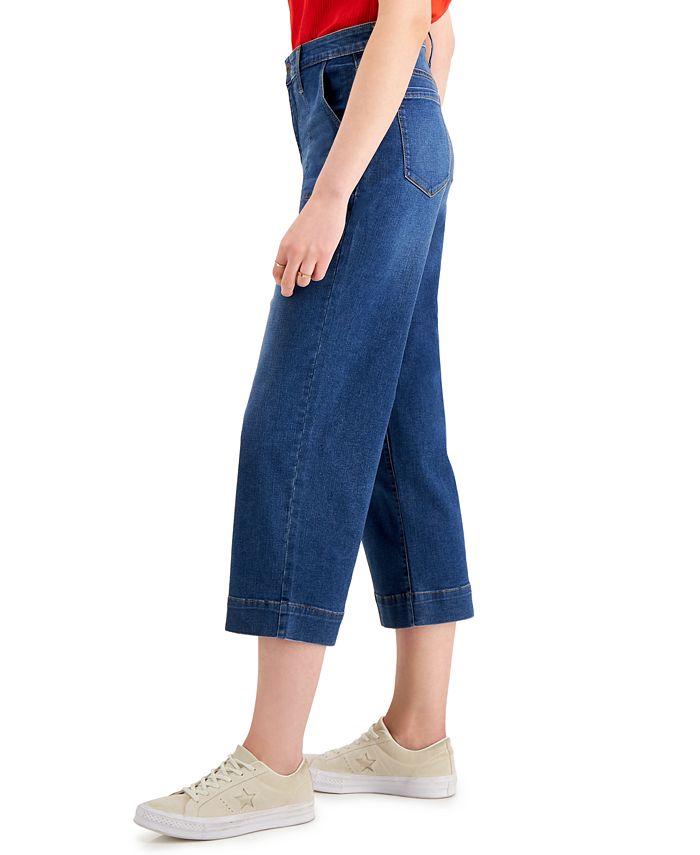 Style & Co High-Rise Wide-Leg Cropped Jeans, Created for Macy's - Macy's