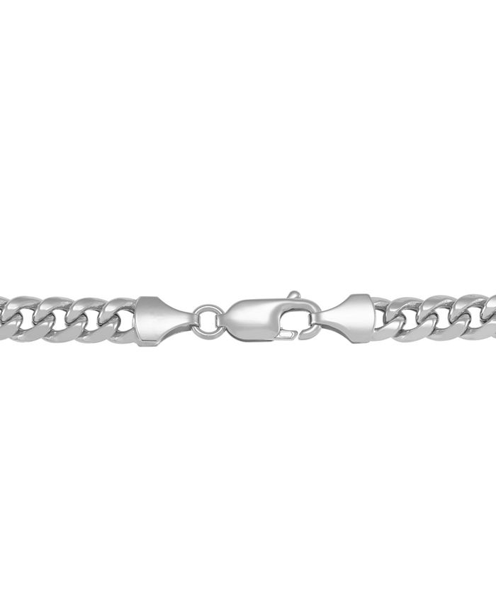 Italian Gold Miami Cuban Link 22" Chain Necklace in 10k White Gold - Macy's