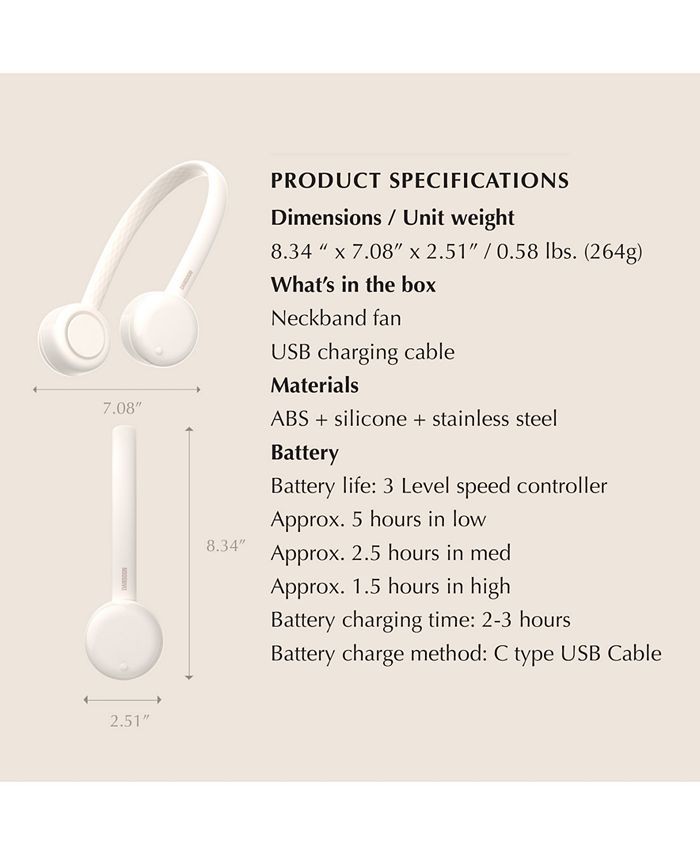 Dansoon Bladeless Neckband Rechargeable Portable Fan & Reviews ...