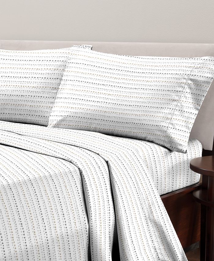Sanders Printed Microfiber 3 Pc. Sheet Set, Twin, Created for Macy's ...