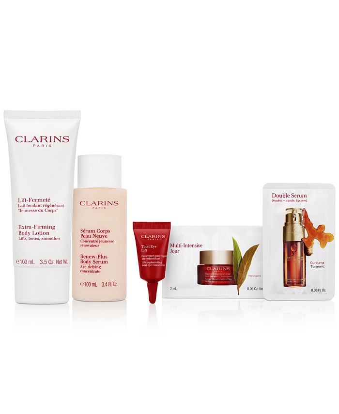 Clarins Receive a FREE 6pc Gift with any $75 Clarins Purchase (A $92 ...