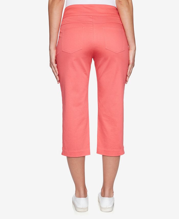 Ruby Rd. Plus Size Alt Twill Capri Emb - Macy's