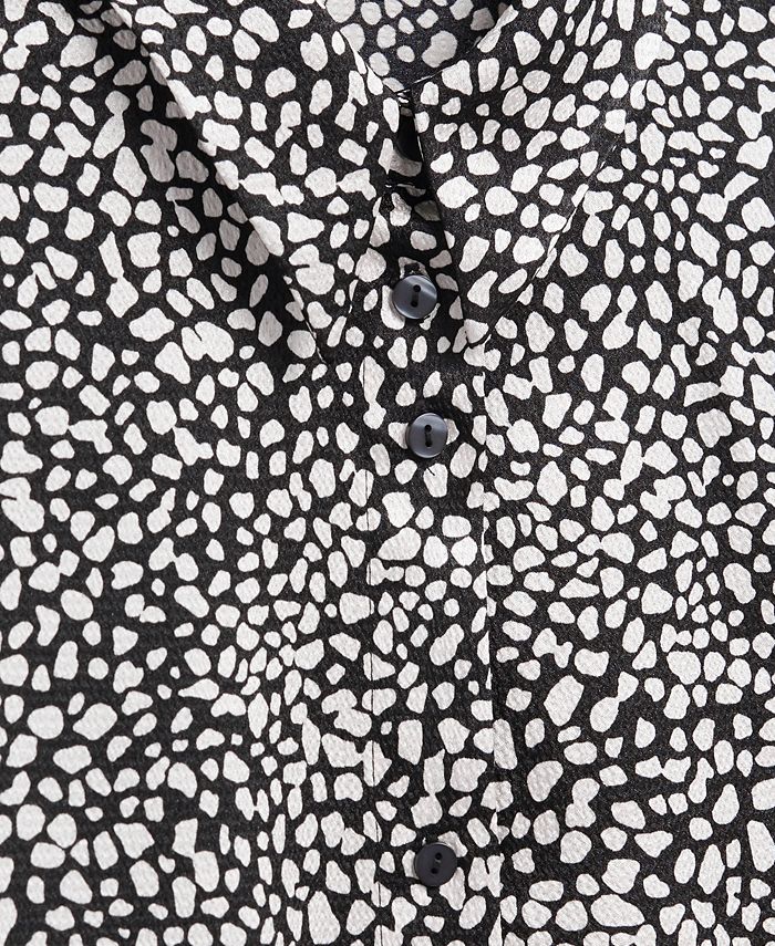 MANGO Printed Flowy Shirt - Macy's