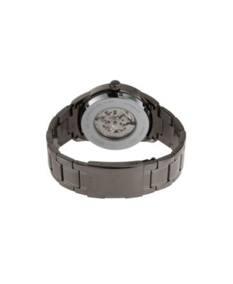 Men's Flynn Automatic Gunmetal Black Stainless Steel Watch 48mm