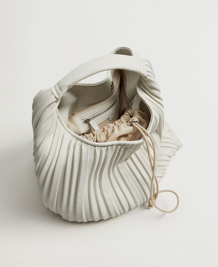 MANGO Pleated Bucket Bag - Macy's