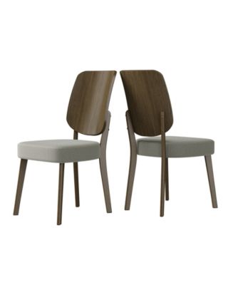 Handy Living Samuelsson Mid Century Modern Armless Side Chair with Wood Back, Set of 2 & Reviews ...