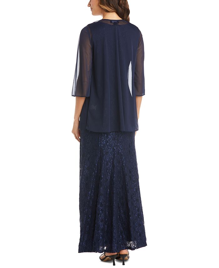 R And M Richards Womens Beaded Dress And Flyaway Jacket Macys