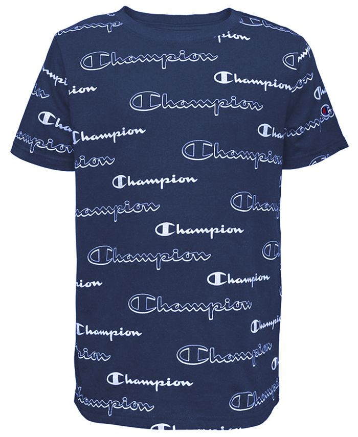Champion All Over Print Shadow Script Big Boys Tee - Macy's
