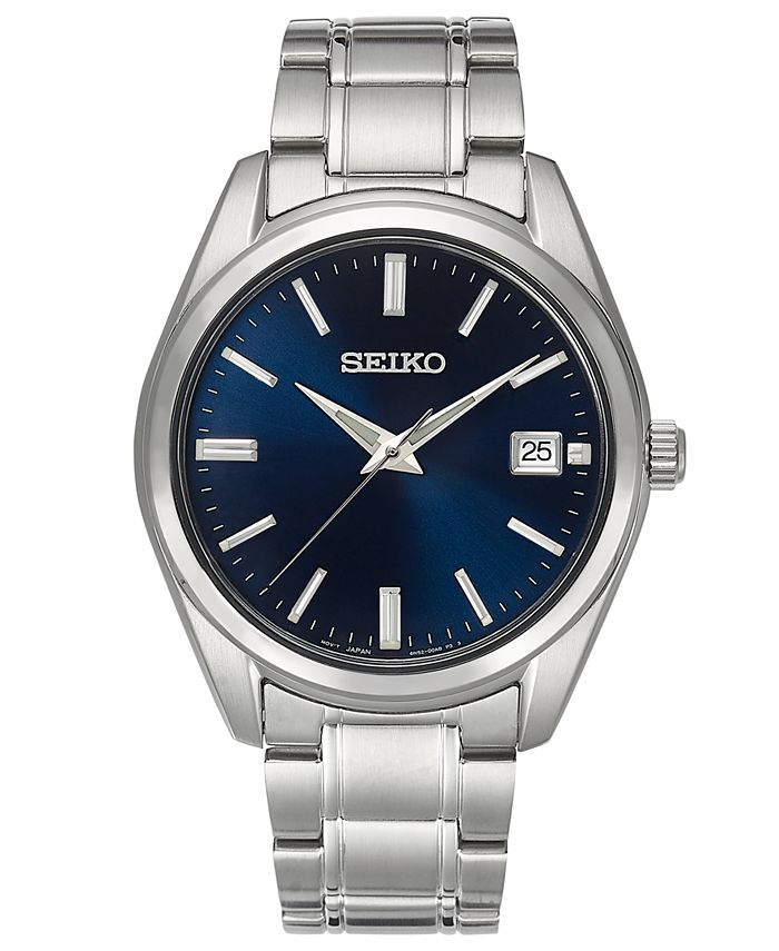 Seiko Men's Essentials Stainless Steel Bracelet Watch 40.2mm - Macy's