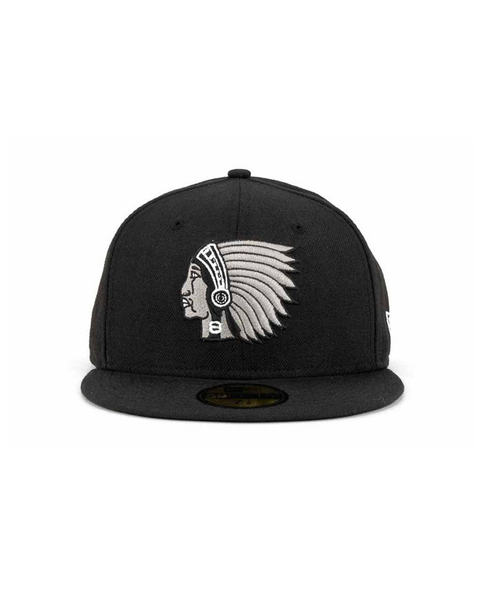 New Era Boston Braves MLB Black and White Fashion 59FIFTY Cap - Macy's