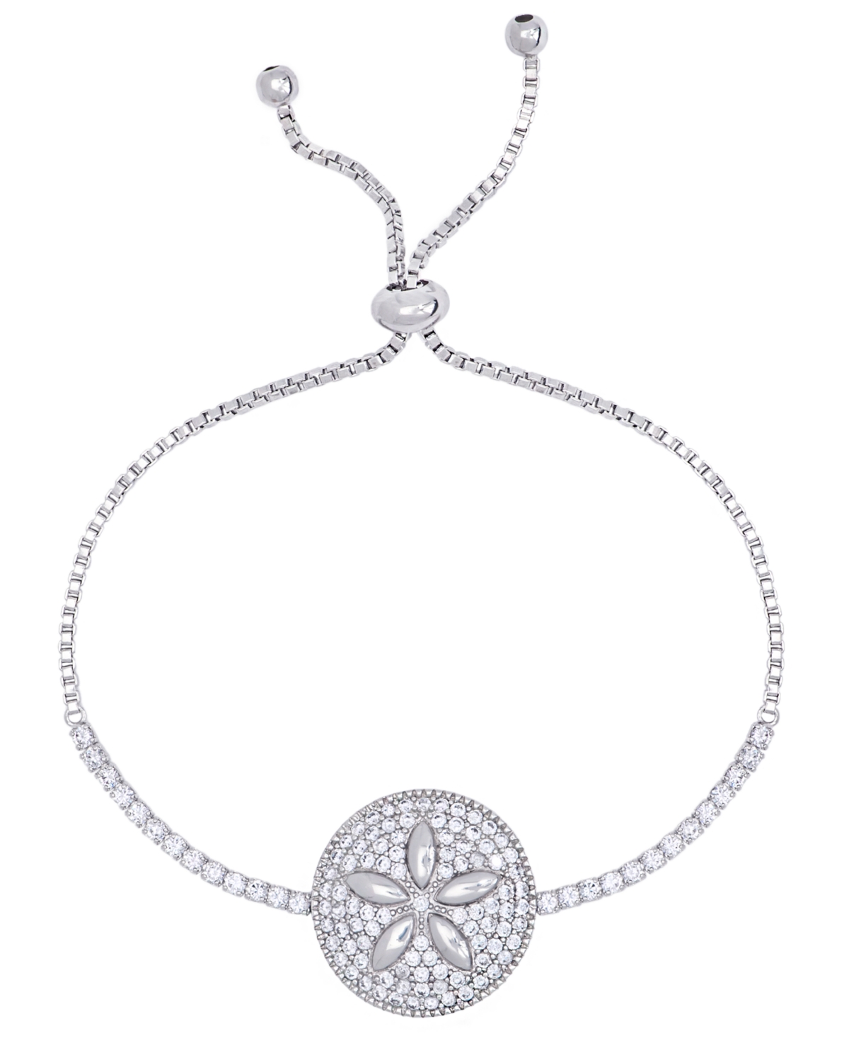 Click here for Cubic Zirconia Sand Dollar Adjustable Bolo Bracele... prices