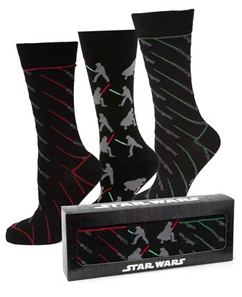 Star Wars Men's Light Saber Battle Socks Gift Set, Pack of 3 - Macy's