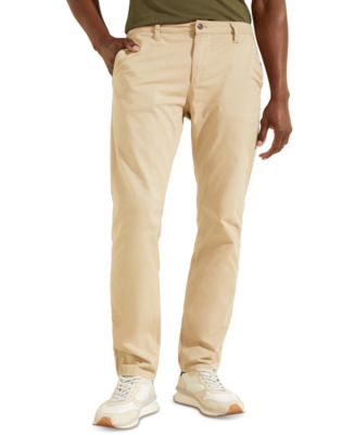 GUESS Men's Slim-Leg Lonta Twill Pants - Macy's