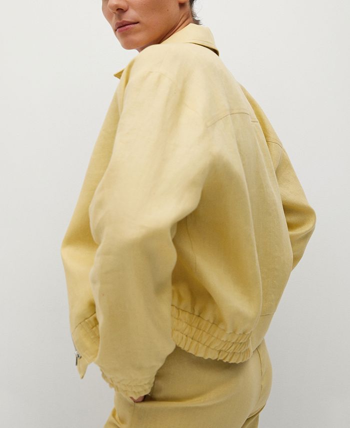 MANGO Linen Jacket - Macy's