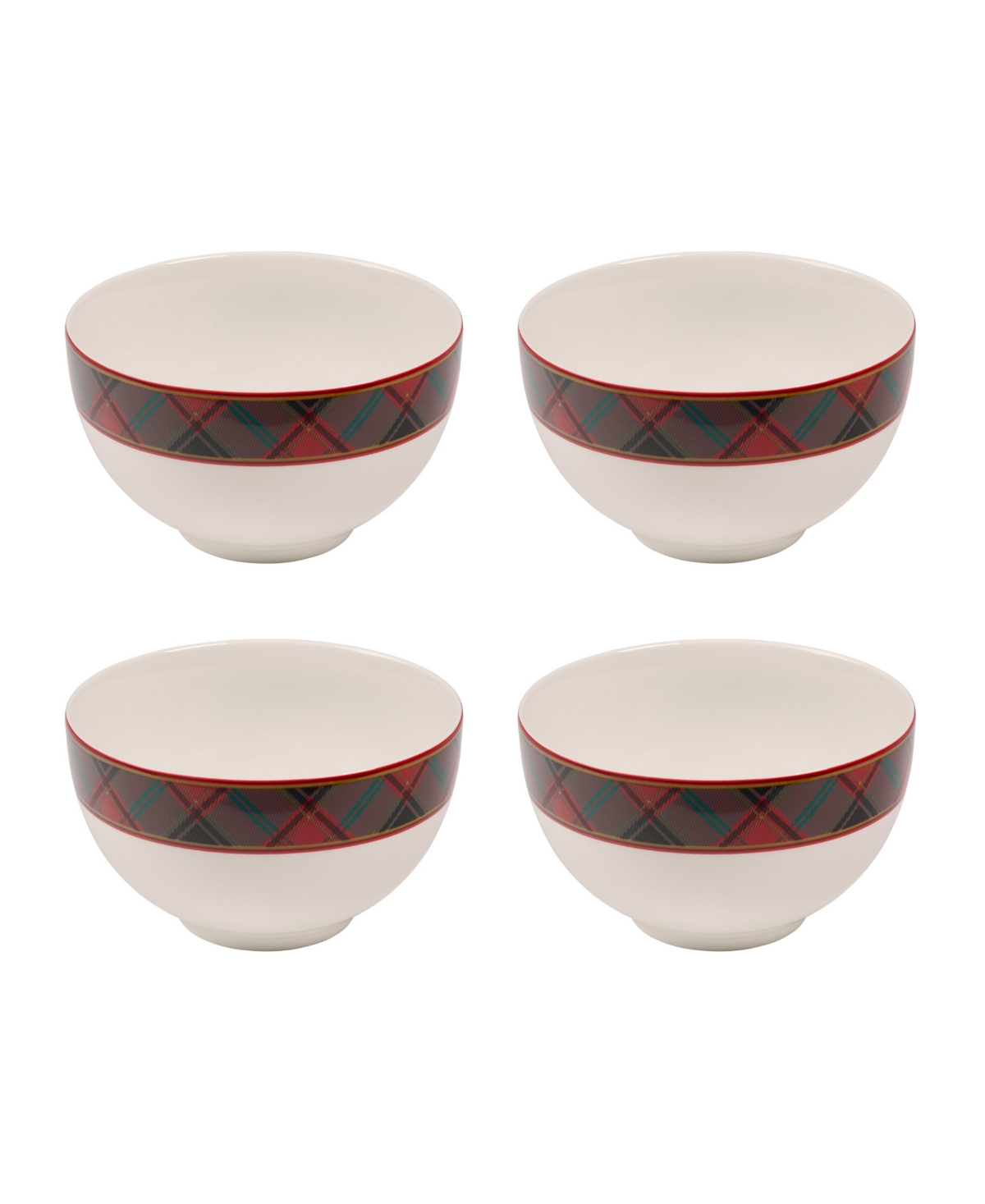 Click here for Spode Christmas Tree Tartan Rice Bowls  Set of 4 -... prices